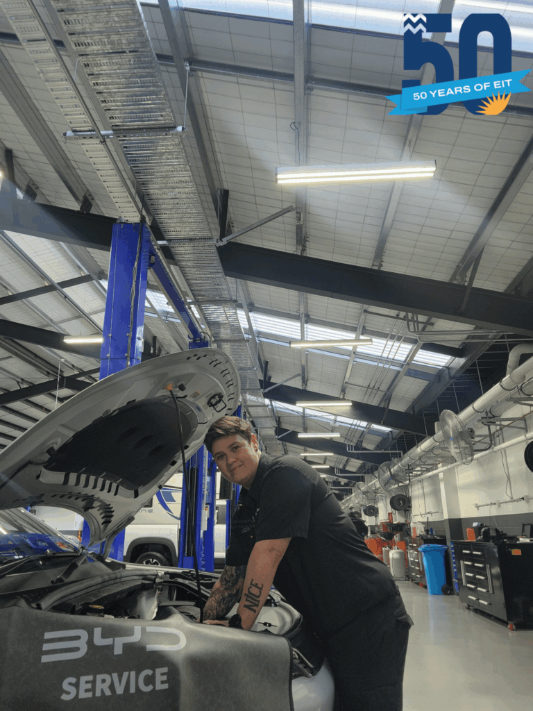 Female technician completes EV training at EIT | EIT Hawke's Bay and ...